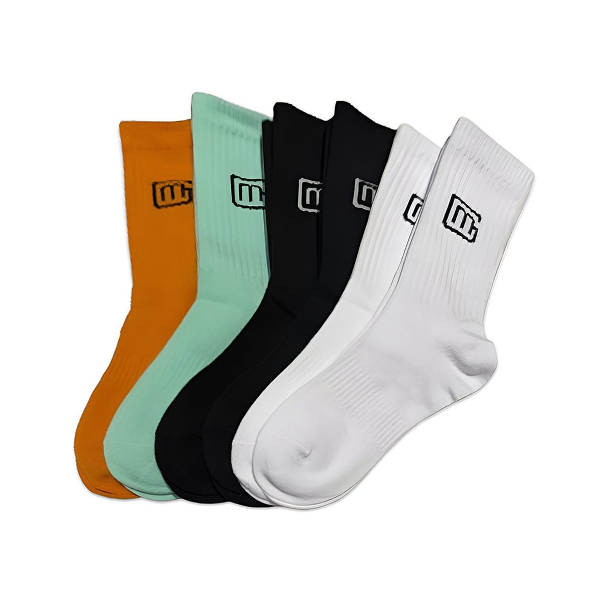 GMAN Logo Socks 6-Pack | Cotton Blend Crew, Anklet, Low-Cut Socks – Gman